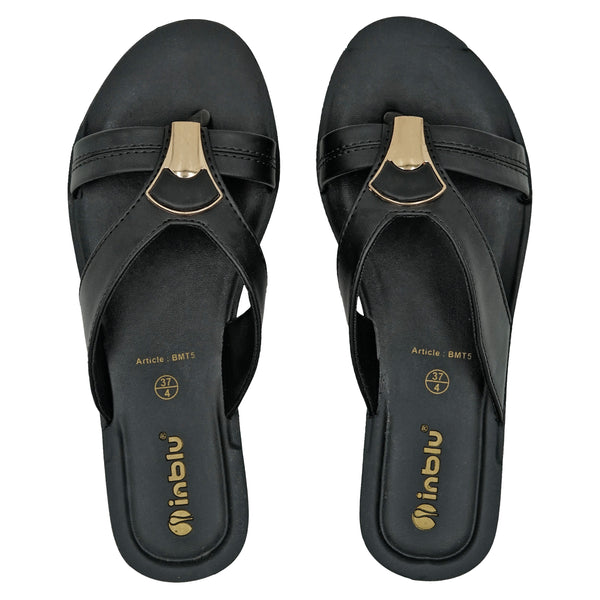 Inblu BLACK Slipper with slip-on for female – The Condor Trendz Store