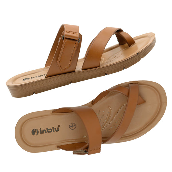 Inblu TAN Sandal with slip-on for female – The Condor Trendz Store
